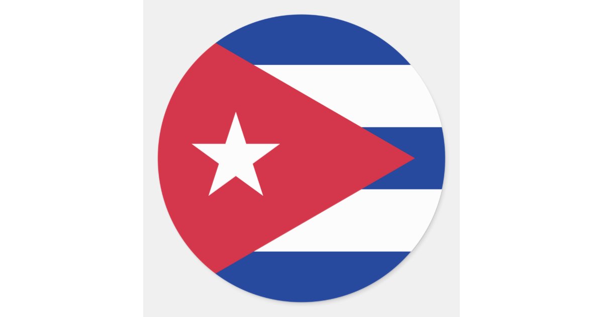 Cuba Flag Classic Round Sticker | Zazzle