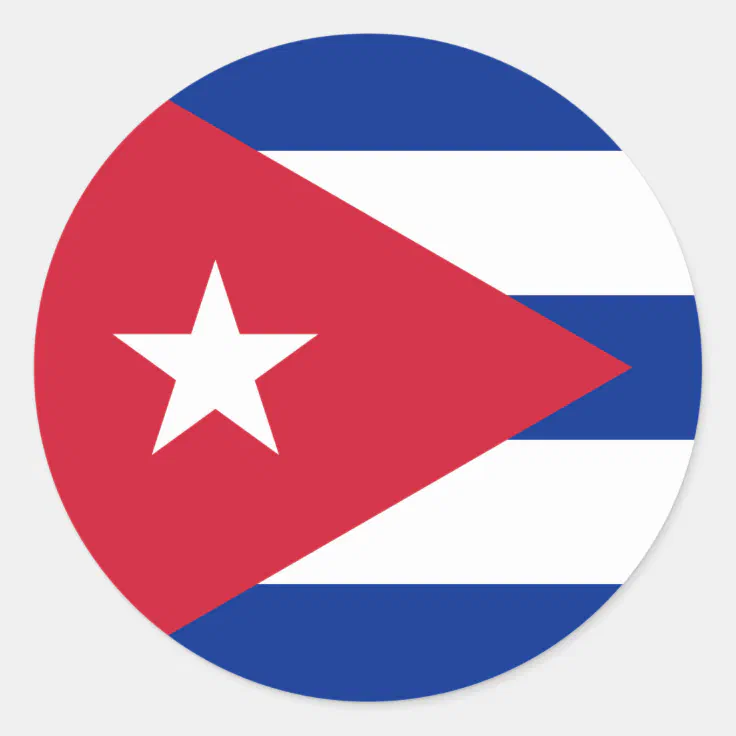 Cuba Flag Classic Round Sticker | Zazzle