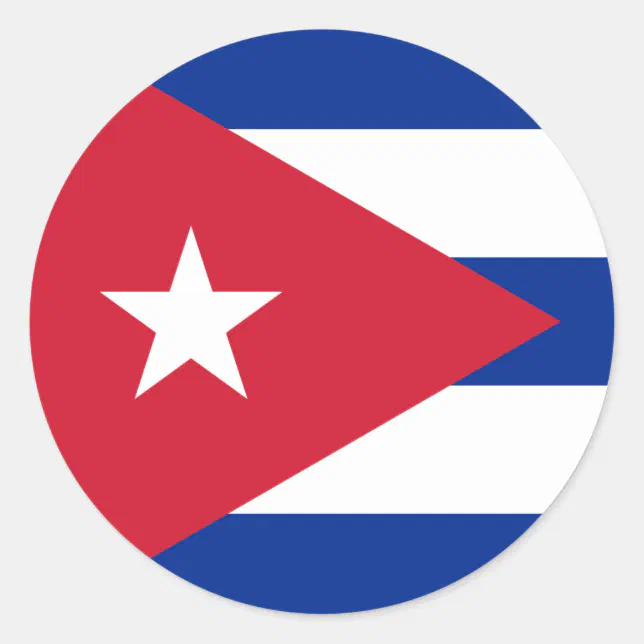 Cuba Flag CU Classic Round Sticker | Zazzle
