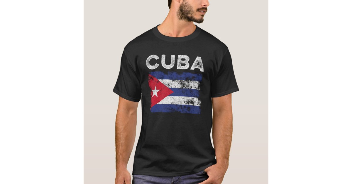 Cuba Flag Distressed - Cuban Flag T-Shirt | Zazzle