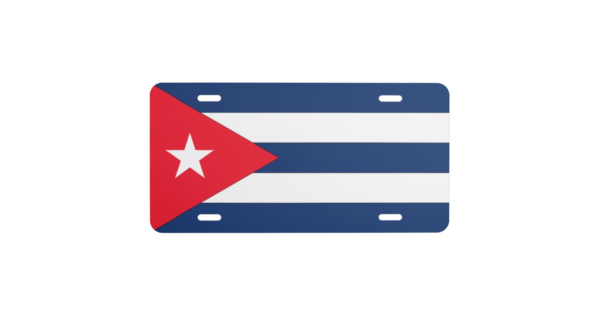 Cuba Flag License Plate | Zazzle