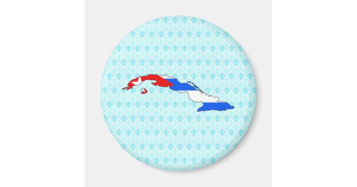 Cuba Flag Map full size Magnet | Zazzle