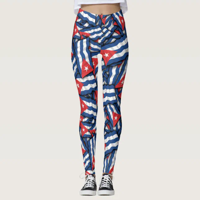Cuba Flag Pattern Leggings | Zazzle