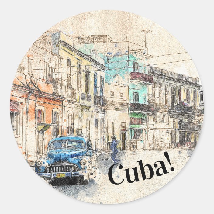 Cuba! Havana Cuba Classic Round Sticker | Zazzle.com