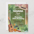 Cuba Havana Night Man Birthday Invitation | Zazzle