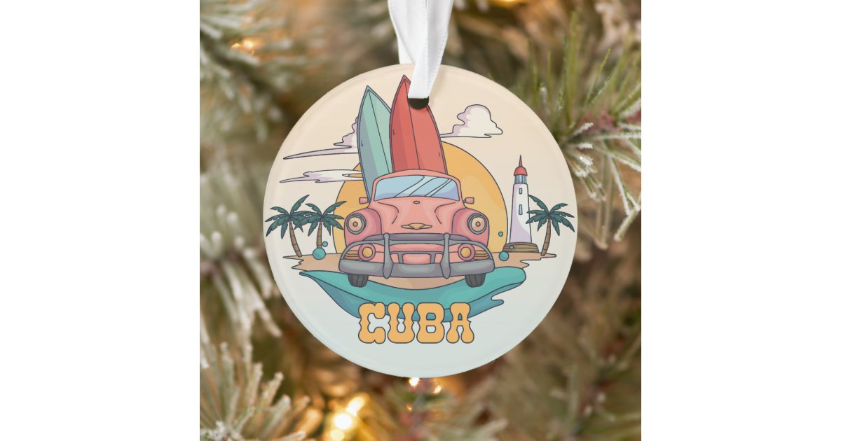 Cuba Illustration Ornament | Zazzle