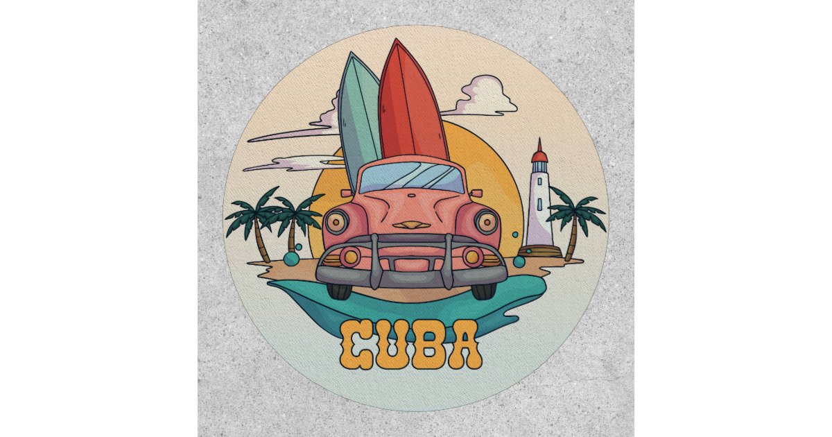 Cuba Illustration Patch | Zazzle