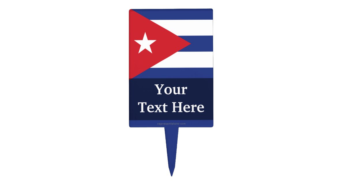Cuba Plain Flag Cake Topper | Zazzle
