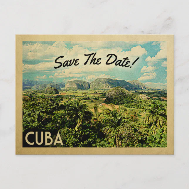 Cuba Save The Date Vintage Postcards | Zazzle
