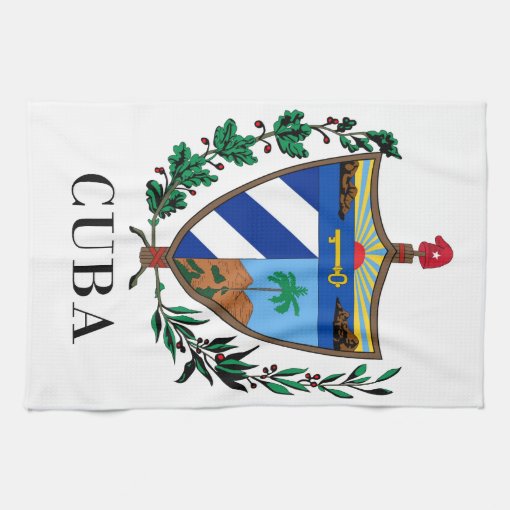 CUBA - symbol/coat of arms/flag/colors/emblem Kitchen Towel | Zazzle