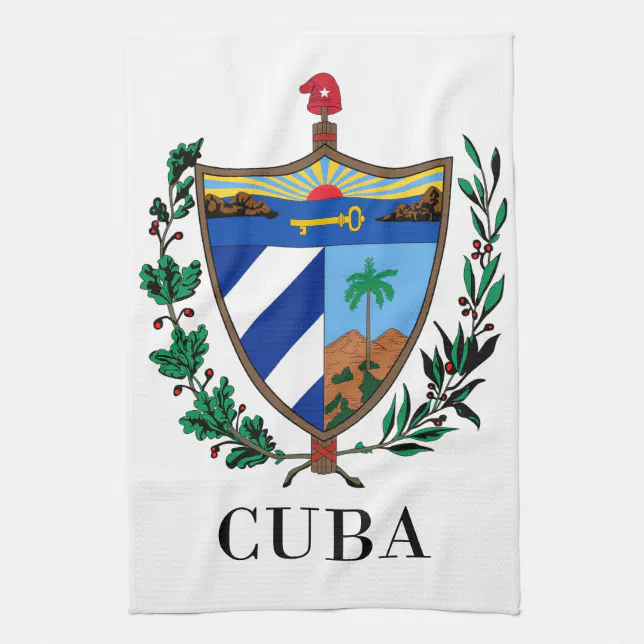 CUBA - symbol/coat of arms/flag/colors/emblem Kitchen Towel | Zazzle