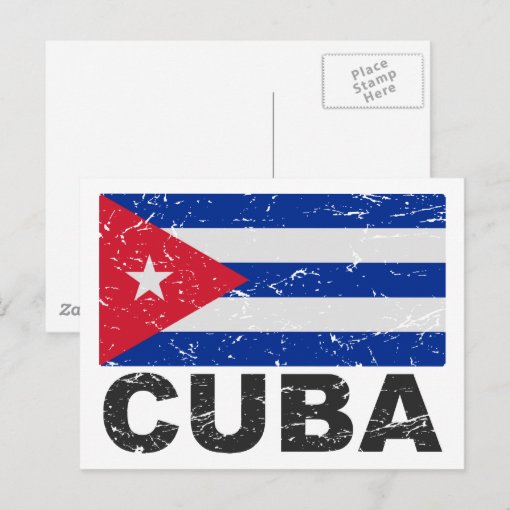 Cuba Vintage Flag Postcard | Zazzle