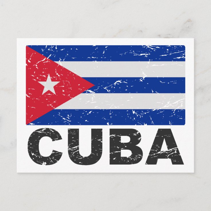 Cuba Vintage Flag Postcard | Zazzle