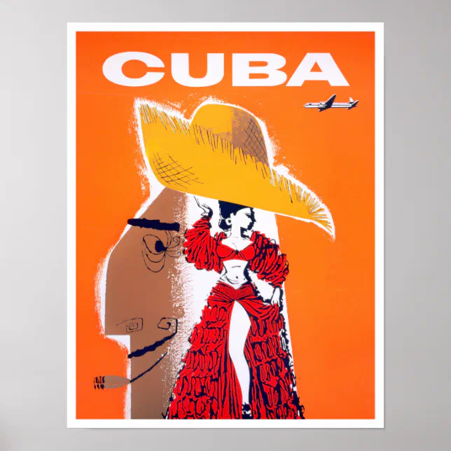 Cuba vintage travel poster | Zazzle
