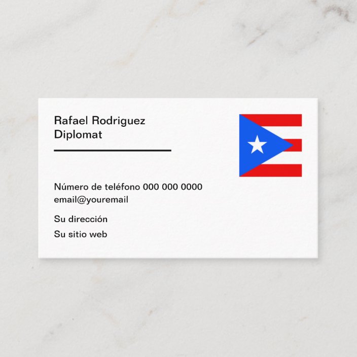 Cuban Diplomat Spanish Language Business Cards | Zazzle.com