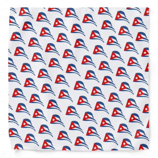 Cuban Flapping Flags White Thicker Bandana | Zazzle