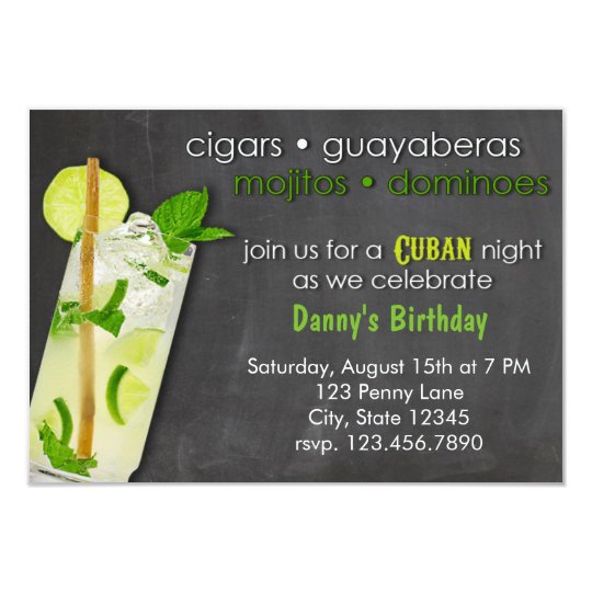 Cuban Night Mojito Party Invitation | Zazzle.com