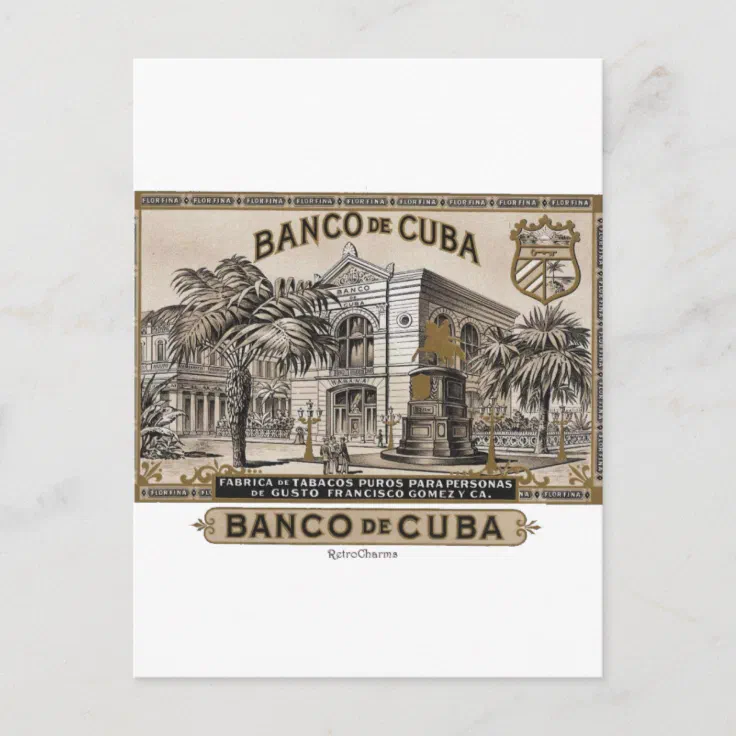 Cuban Vintage Bank of Cuba Postcard | Zazzle