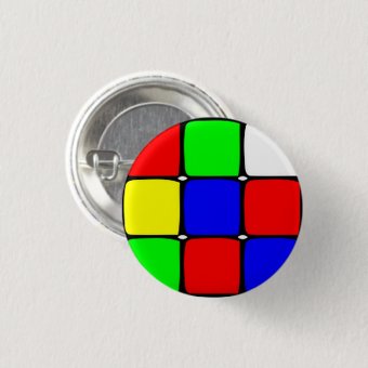 Cube Badge Pinback Button | Zazzle