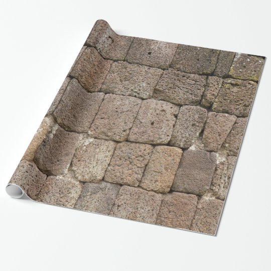 Cube Stone Wall Wrapping Paper | Zazzle.com