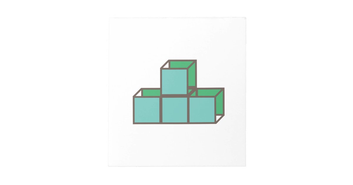 Cubes notepad | Zazzle