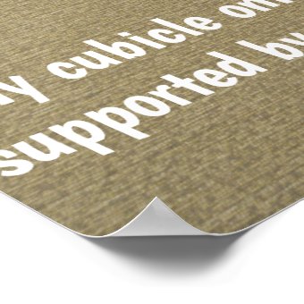 Cubicle Poster | Zazzle