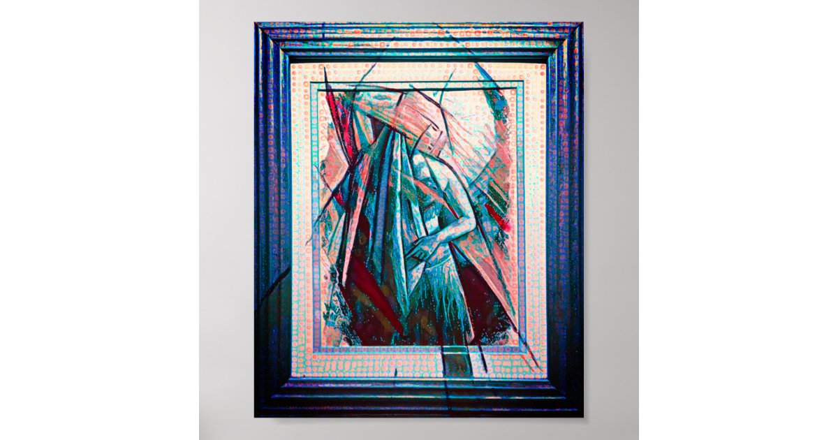 Cubist Art Deco Belly Dancer Poster | Zazzle