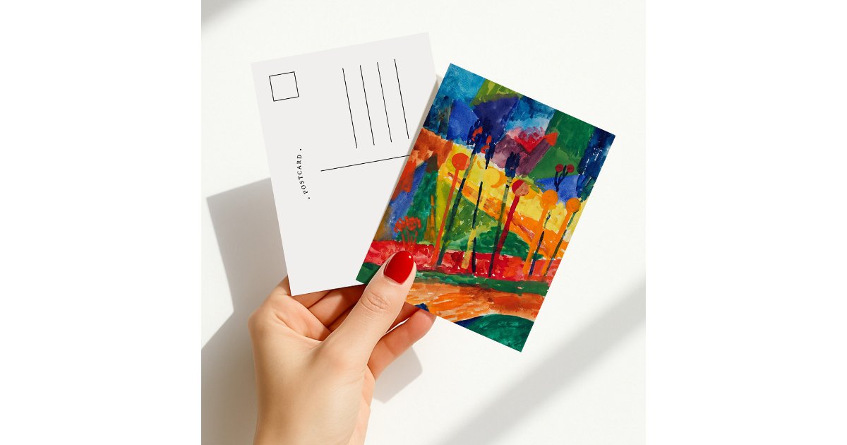 Cubist Landscape | Fritz Schaefler Postcard | Zazzle