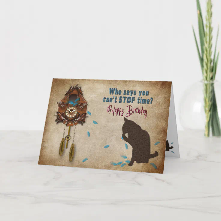 Cuckoo Clock Birthday Card | Zazzle