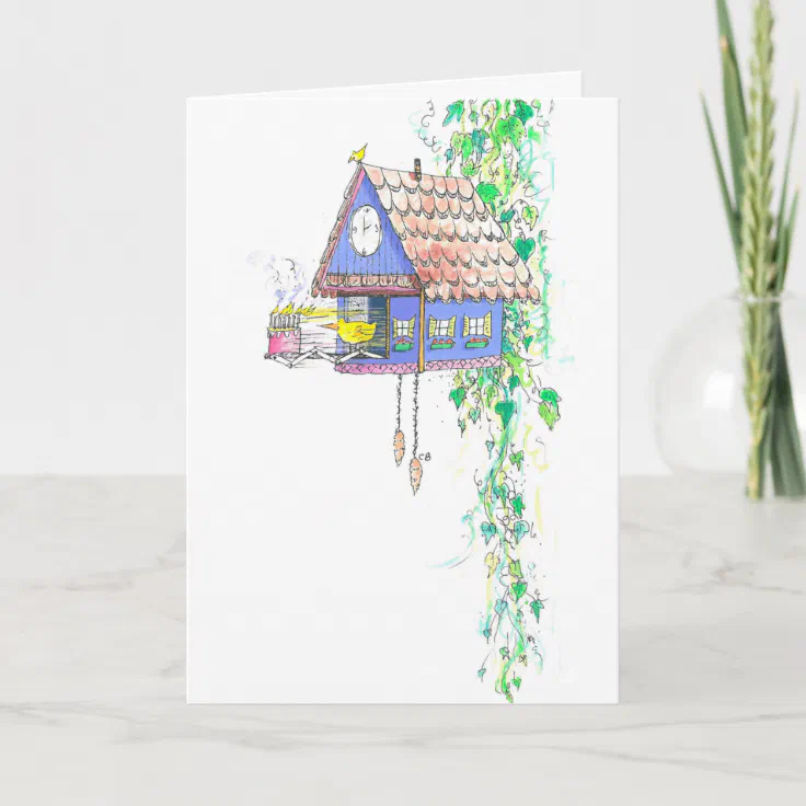 "Cuckoo Clock" Birthday Card | Zazzle