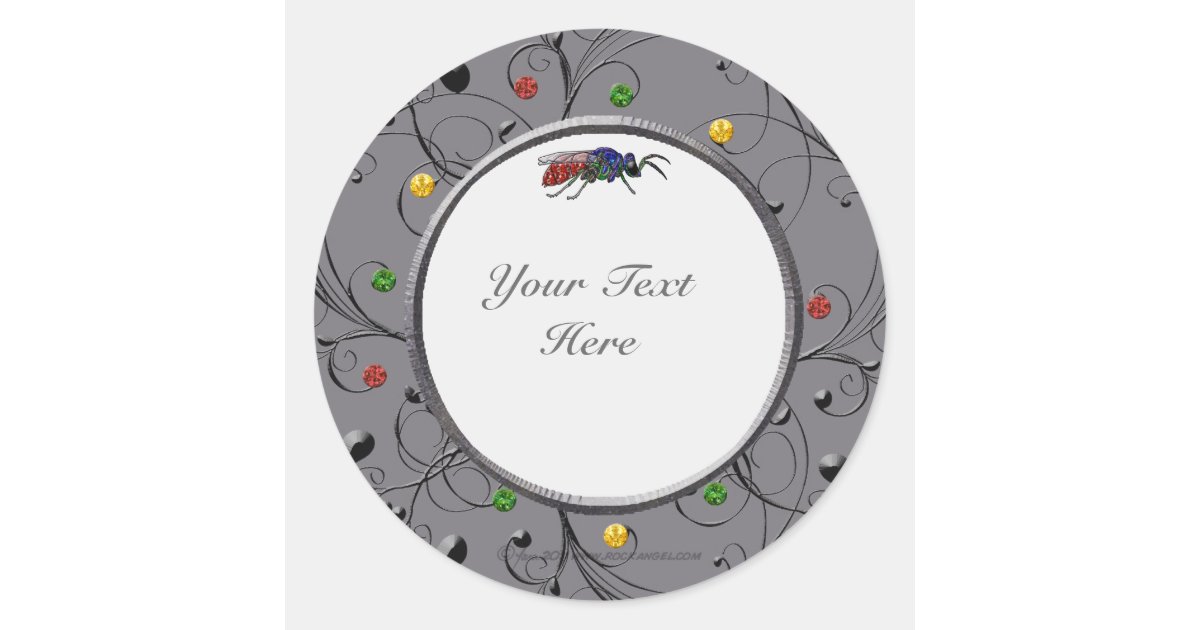 Cuckoo Wasp Classic Round Sticker | Zazzle