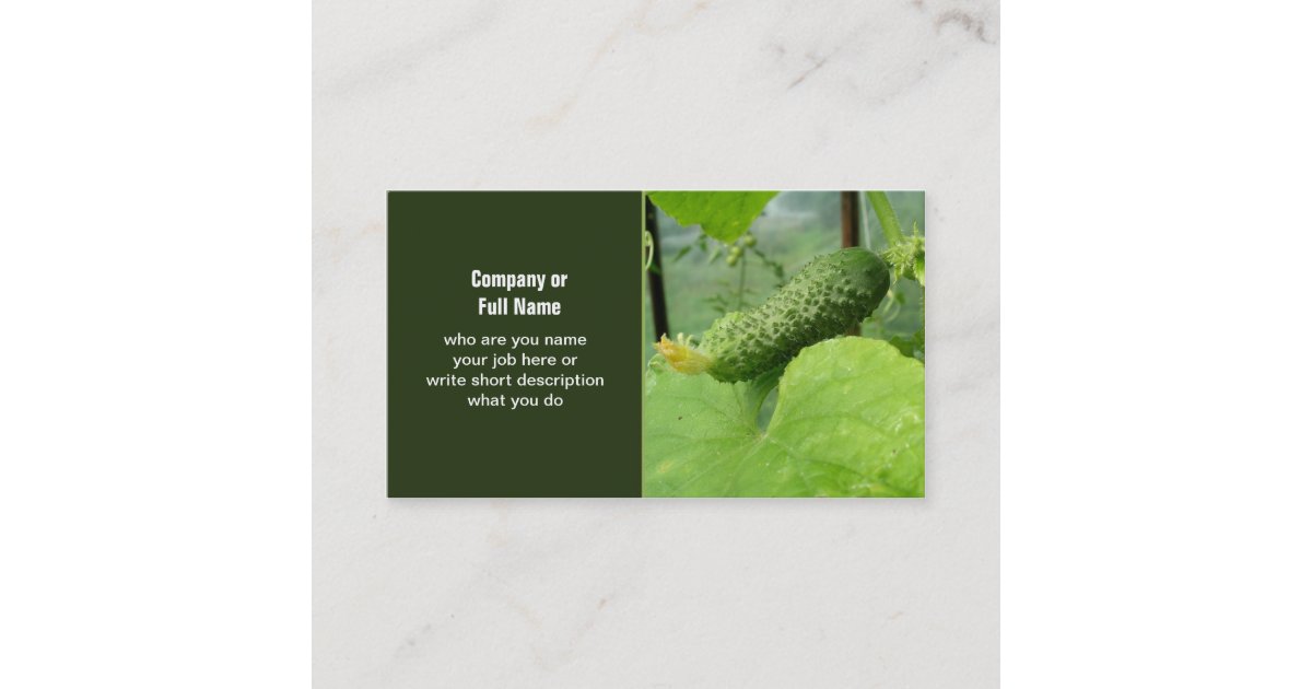 cucumber business cards | Zazzle