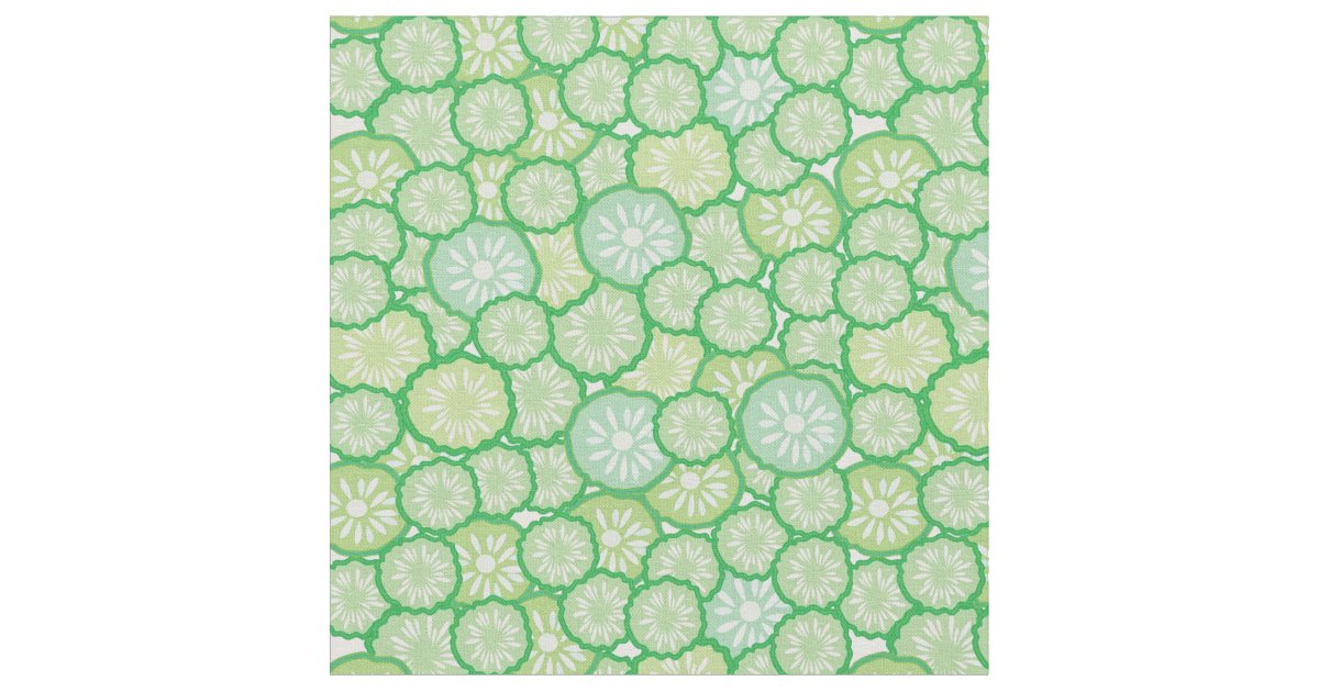 Cucumber funny pattern fabric | Zazzle