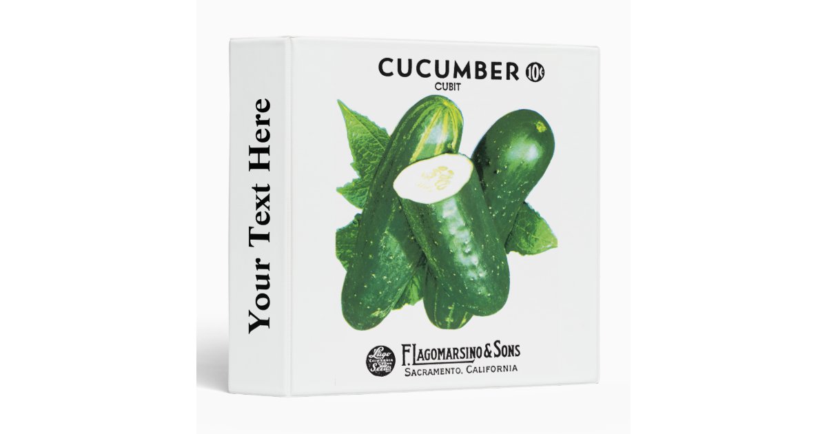 Cucumber Seed Packet Label Binder | Zazzle