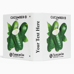 Cucumber Seed Packet Label Binder | Zazzle