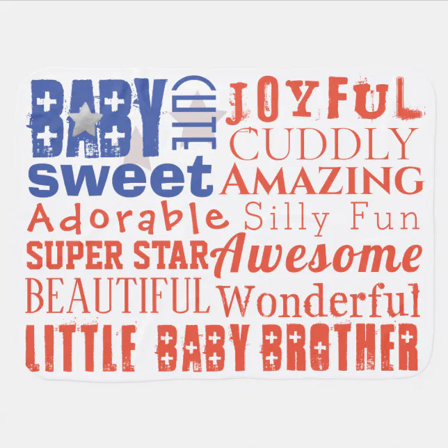 Cuddly Cute Baby Boy or Girl Name, Stats, Words Baby Blanket | Zazzle