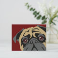 Cuddly Pug Postcard | Zazzle