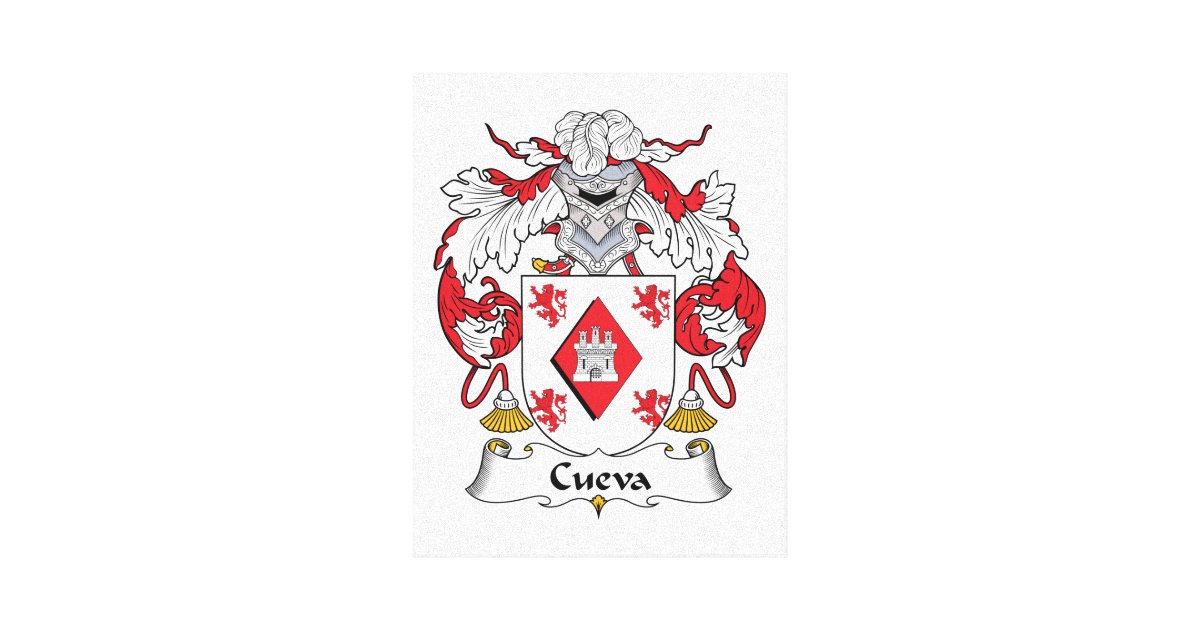Cueva Family Crest Canvas Print | Zazzle