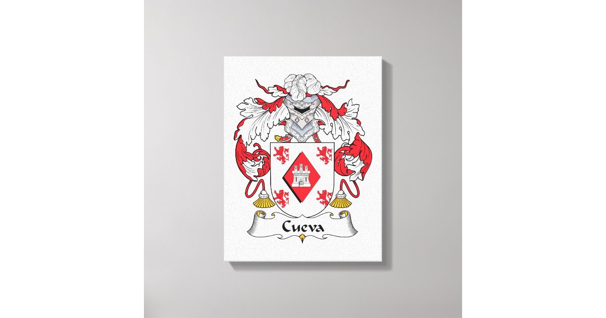 Cueva Family Crest Canvas Print | Zazzle