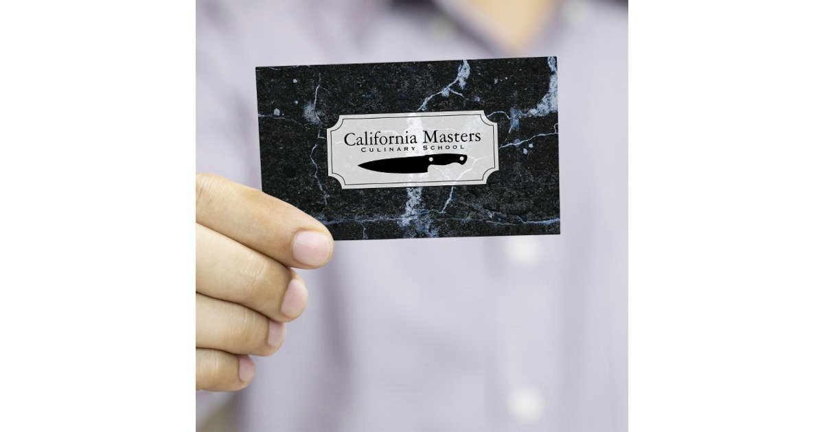Culinary Arts | Chef | Marbled Business Card | Zazzle