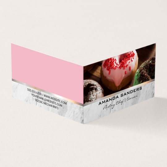Culinary Arts | Gourmet Donuts on Table Business Card | Zazzle.com