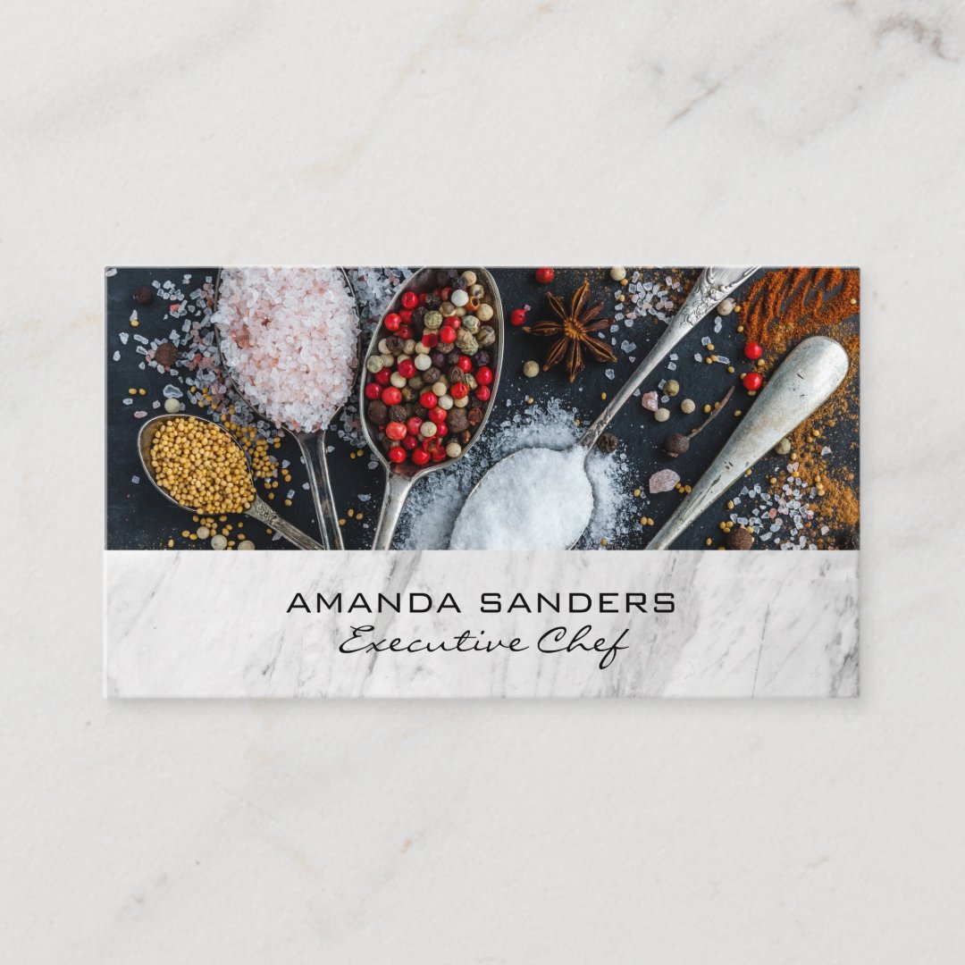 Culinary Arts | Spices Business Card | Zazzle