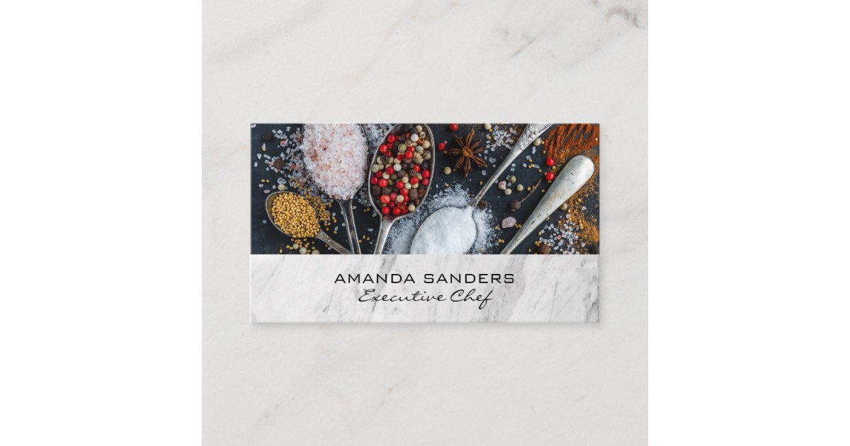 Culinary Arts | Spices Business Card | Zazzle