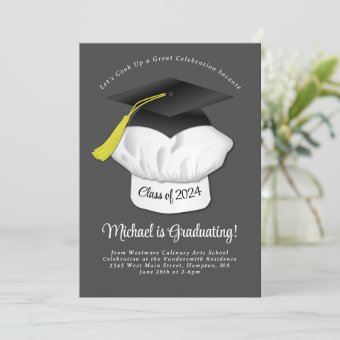 Culinary Chef Graduation Party Invitation | Zazzle