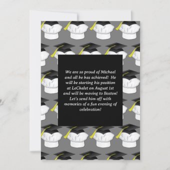 Culinary Chef Graduation Party Invitation | Zazzle