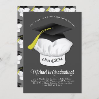 Culinary Chef Graduation Party Invitation | Zazzle