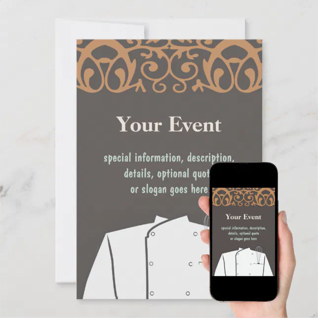 Culinary Chef Invitation | Zazzle