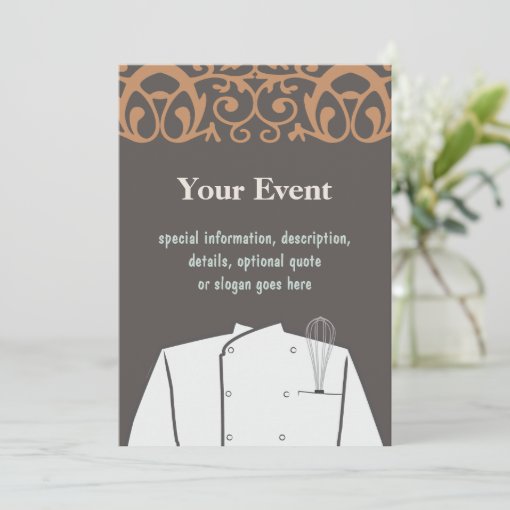 Culinary Chef Invitation | Zazzle