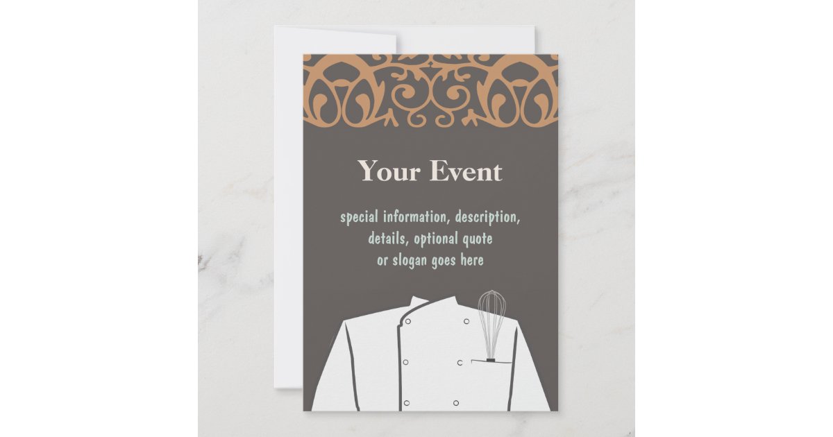 Culinary Chef Invitation | Zazzle