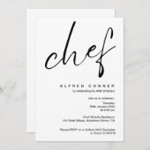Culinary Chef Invitation Birthday Invite | Zazzle